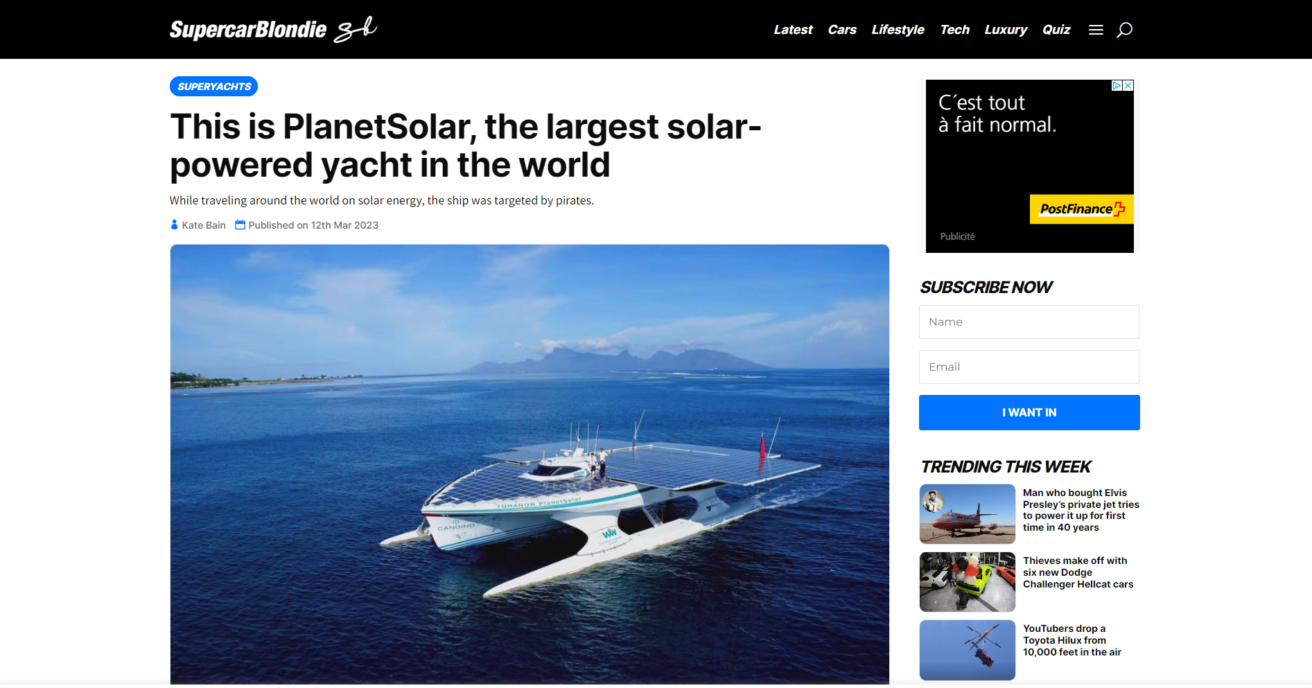 PlanetSolar, the largest solar-powered yacht in the world | Raphaël Domjan
